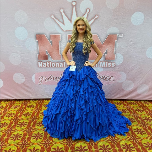 custom | Dresses | Stunning Blue Pageant Gown | Poshmark
